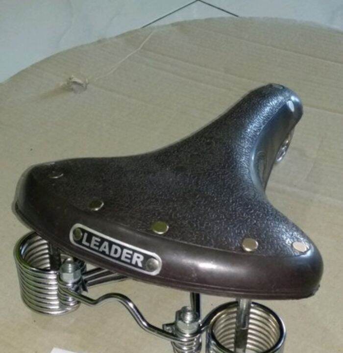 Sadel Sepeda onthel jadul Per Gulung Leader hitam per empuk Original ...