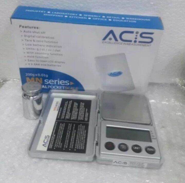 ACIS TIMBANGAN DIGITAL MN 200 MINI POCKET SCALE KETELITIAN 0.01 GRAM ...