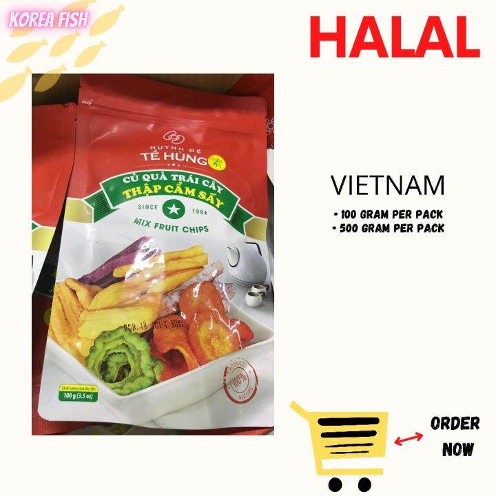Vietnam 越南 Te Hung 蔬果干 Lotus Seed 100G~ Taro chips 250G~ Mix fruit 100G / 500G Healthy Snack ...