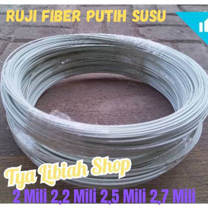Ruji jeruji fiber Tebal / Diameter 2mm 2.2 mm 2,5mm 2,7 mm putih susu ...