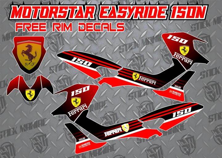 Motorstar Easyride 150n full body decals, free rim decals | Lazada PH