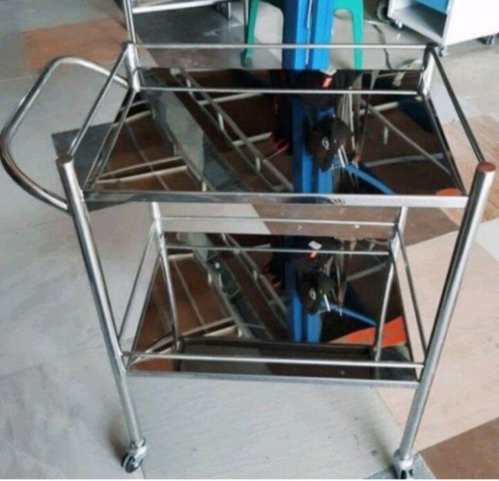 Troli instrumen/meja instrumen stenlis | Lazada Indonesia