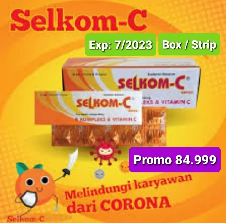 SELKOM C BOX isi 100 - Vitamin C - B Komplex - Mutivitamin setara ...