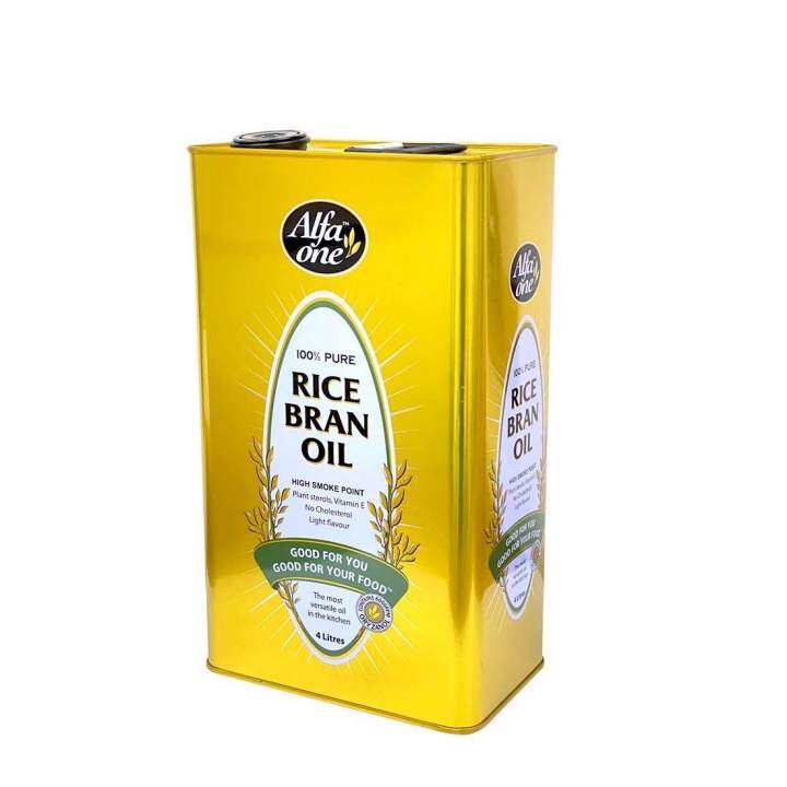 น้ำมันรำข้าว 100% ตรา อัลฟ่า วัน PURE ALFA ONE RICE BRAN OIL ขนาด 4 ลิตร มีให้เลือก 2 แบบ ...