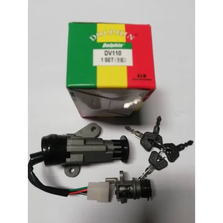 DV110 MAIN SWITCH SET DOLPHIN (KUNCI DEPAN & BELAKANG SET) FOR DEMAK | Lazada