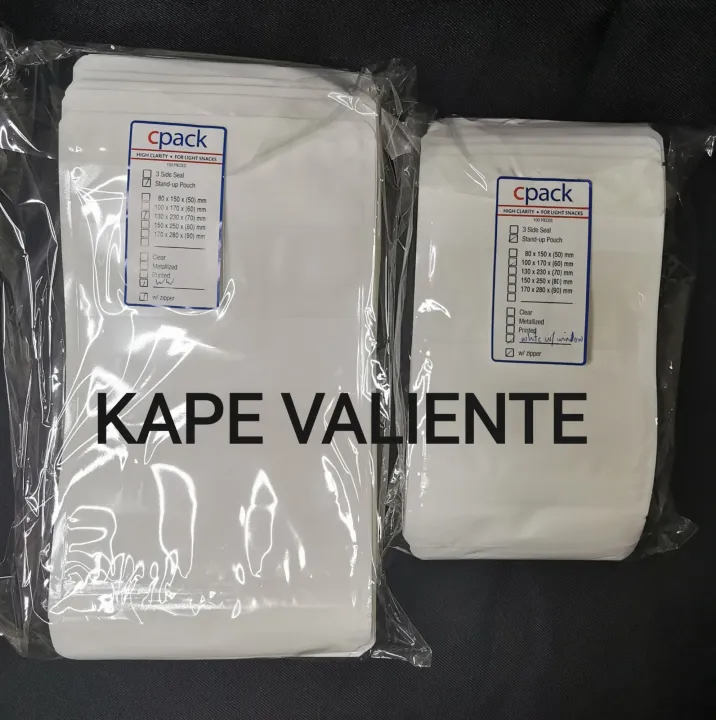 White Stand Up Pouch with seal and transparent window Cpack | Lazada PH