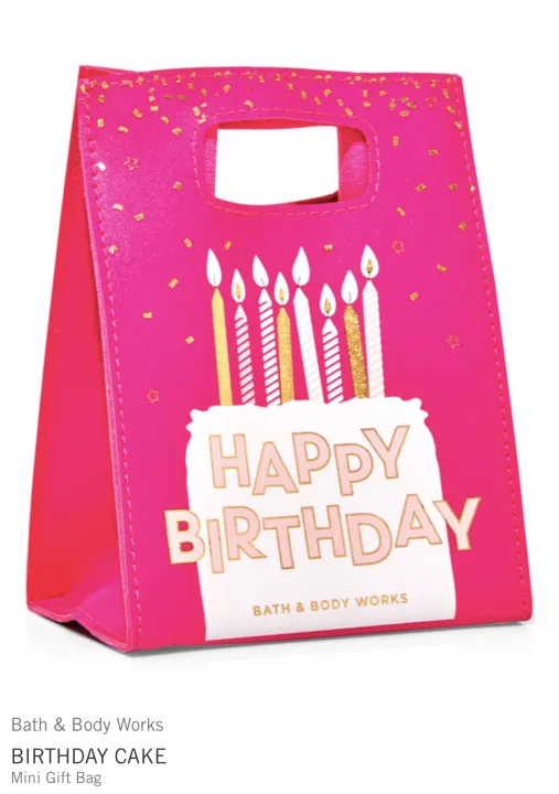 Bath & Body Works BIRTHDAY CAKE Mini Gift Bag | Lazada PH