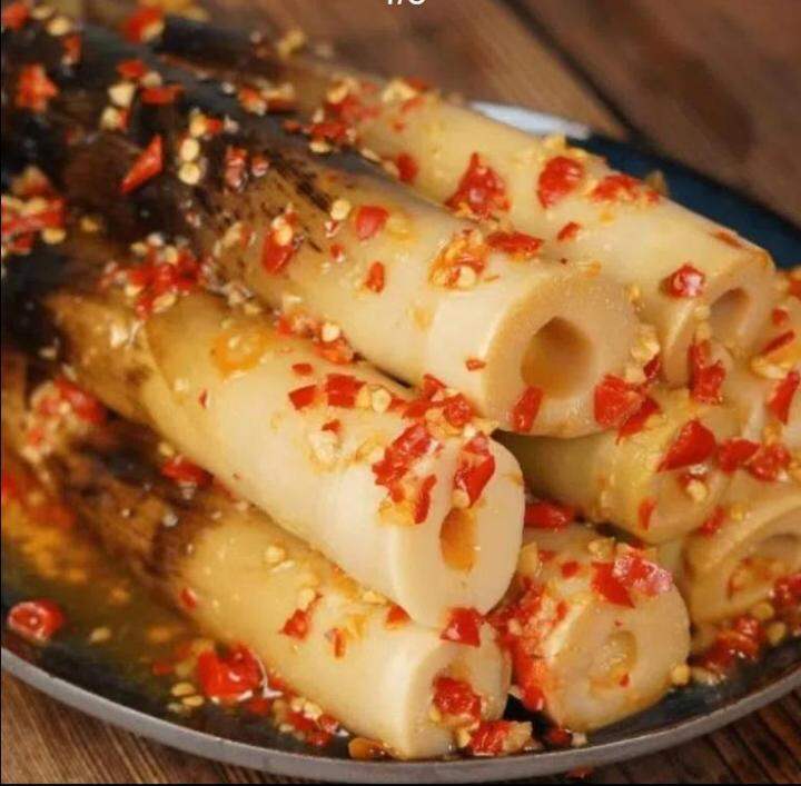 (Penghantaran cepat) Rebung yang dikupas tangan, buka beg, rebung siap ...