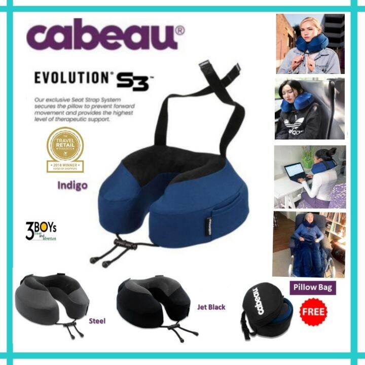 หมอนรองคอ CABEAU รุ่น Evolution S3 ® / S3(TNE) ชุดแถมกระเป๋า ได้รับการออกแบบทางวิศวกรรมที่ดี ...