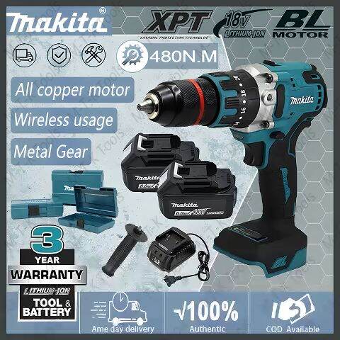 Makita Cordless Brushless Electric Drill 13mm 20+3 Torque Compatible ...