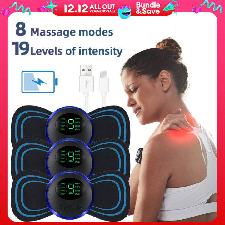 Electric Neck Massager EMS Muscle Massage Stimulator Low Frequency ...