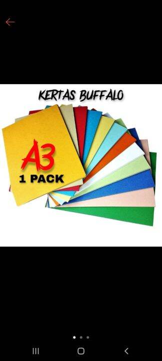 KERTAS BUFFALO A3 BUTERFLY kertas sampul jilid A3 cover jilid | Lazada ...
