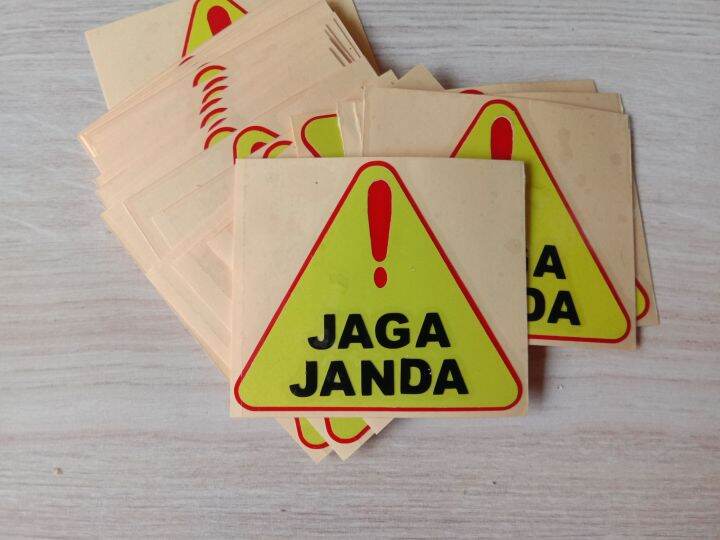 Stiker lucu jaga janda sticker cutting acesoris variasi motor mobil ...