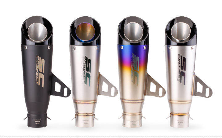 51mm Universal Canister Motorcycle Exhaust Muffler Pipe Tailpipe ...