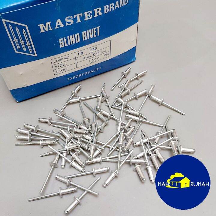 50biji - MASTER - Paku Rivet 540 Paku Rifet 4mm x 11mm | Lazada Indonesia