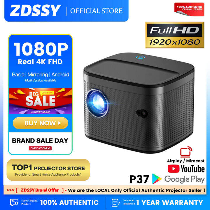 ZDSSY P37 Smart Mini LED Projector Android 9.0 Full HD Supported 4K ...