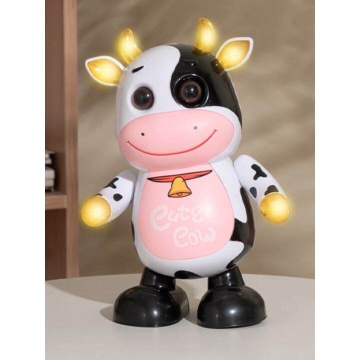วัวเต้นได้ ของเล่นเต้นได้ มีเสียง มีไฟ Cute Cow Sing and dancing ...