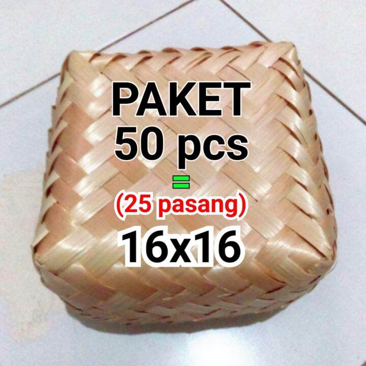 Besek Bambu Piring Bambu | Wadah Makanan | Hempers Hajatan | Box Nasi ...