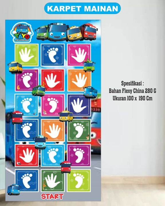 Karpet maenan engklek telapak tangan dan kaki | Lazada Indonesia