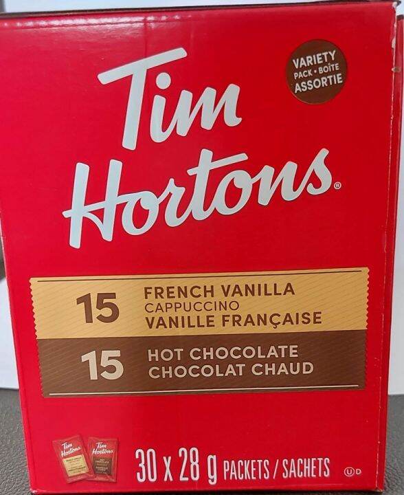Tim hortons french vanilla and hot chocolate 30 sachets | Lazada PH