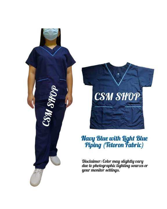 Navy Blue with Light Blue Piping - TETORON | Lazada PH