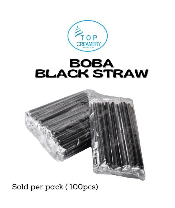 BOBA BLACK STRAW INDIVIDUAL WRAP-100PCS | Lazada PH