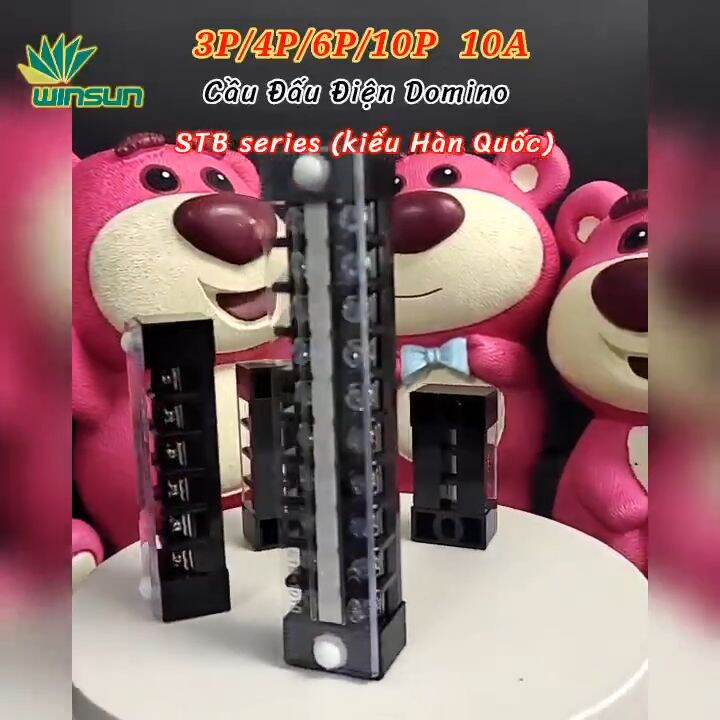 Cầu Đấu Điện Domino, Cầu Đấu Điện Domino 10A (3P/4P/6P/10P) winsun Terminal | Lazada.vn