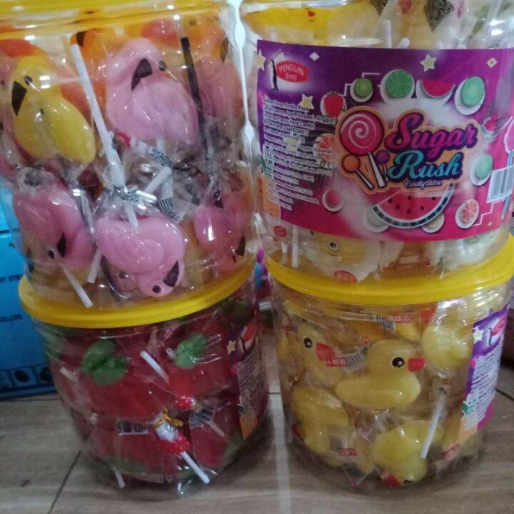 PERMEN LOLLY SUGAR RUSH ISI 48 PC FREE TOPLES RANDOM BEST SELLER ...