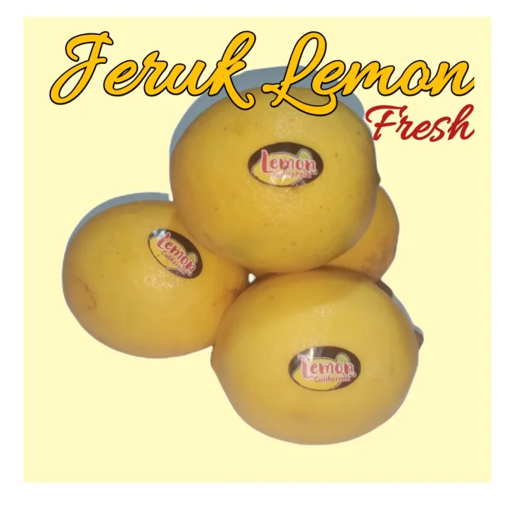 (1KILO) JERUK LEMON LOKAL CALIFORNIA FRESH DIJAMIN SEGERA DAN BAGUS ...