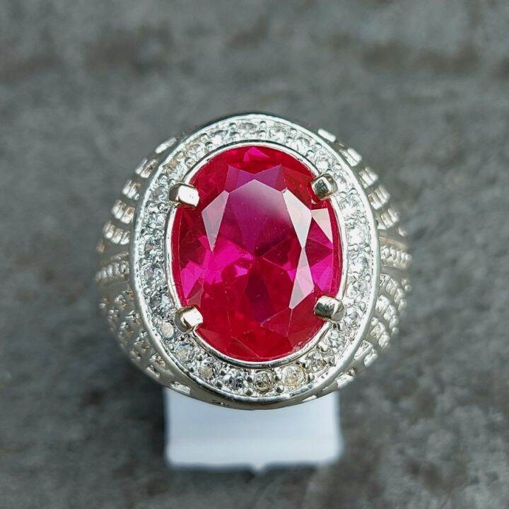 Cincin Batu Merah Siam Bangkok Oval Cutting | Lazada Indonesia