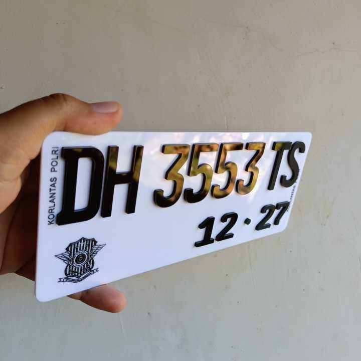 Custom Plat nomor Motor Akrilik Timbul 3D | Lazada Indonesia