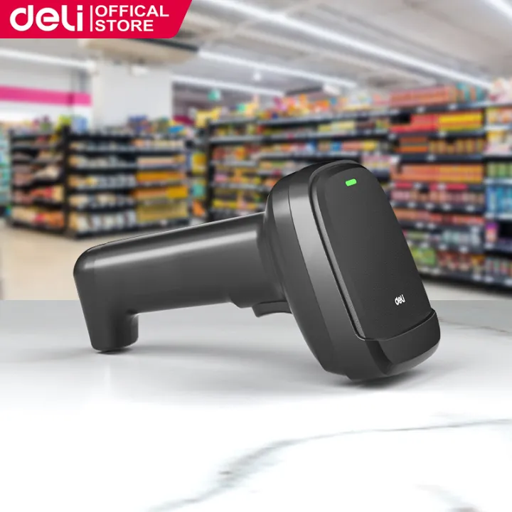 Deli 14952 Barcode Scanner Handheld Barcode Scanner Laser Code Reader ...