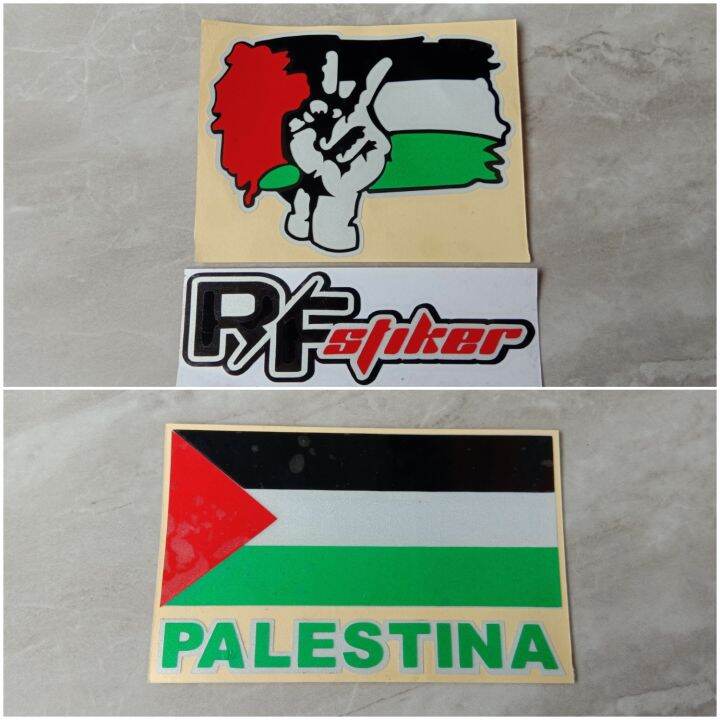 Sticker bendera palestina cutting stiker bendera palestina viral ...