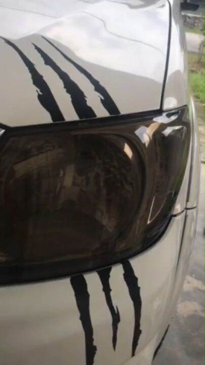 TIGER CLAW 3 LINE CAR BODY STICKER FILM Scratch Head Light Car Headlamp ...