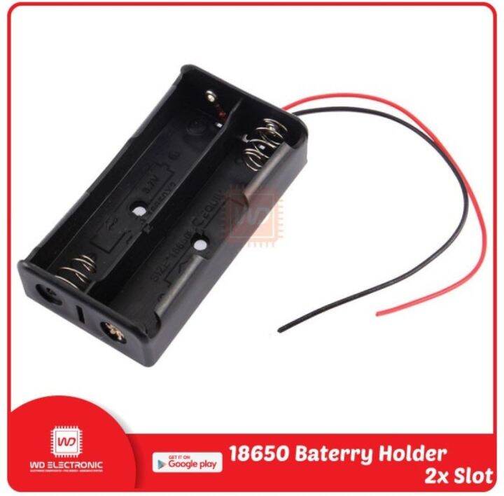 Battery Holder 18650 Seri 2 Slot Baterai 18650 | Lazada Indonesia