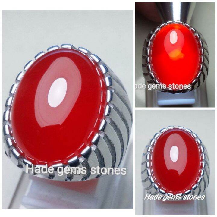 BATU CINCIN NATURAL RED RAFLESIA KRISTAL TEMBUS BODY GLASS ORIGINAL ...