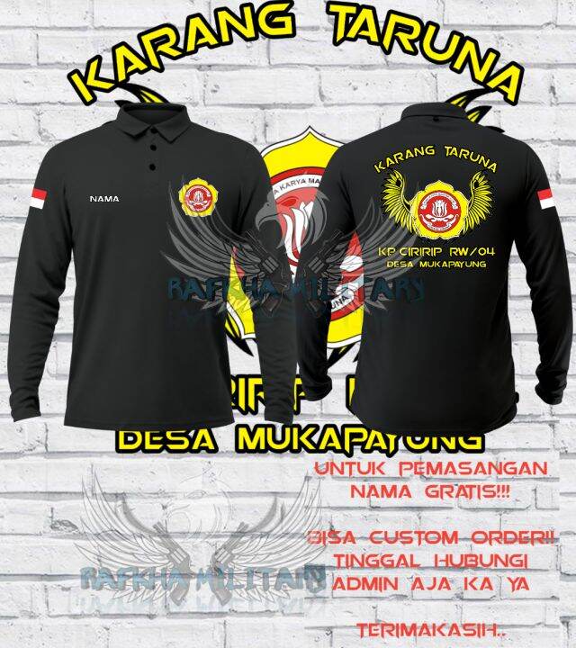 kaos polo karang taruna / kaos berkerah karang taruna / kaos wangki karang taruna | Lazada Indonesia