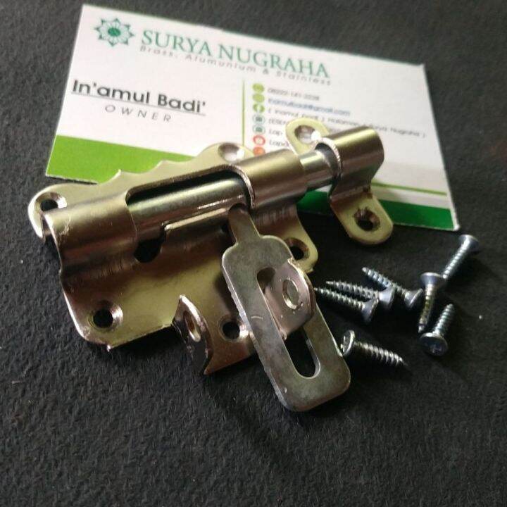 Grendel Pintu Kunci Overval 2 inc / 6,5 cm lebar 5,5 cm tebal 1,5 mm ...