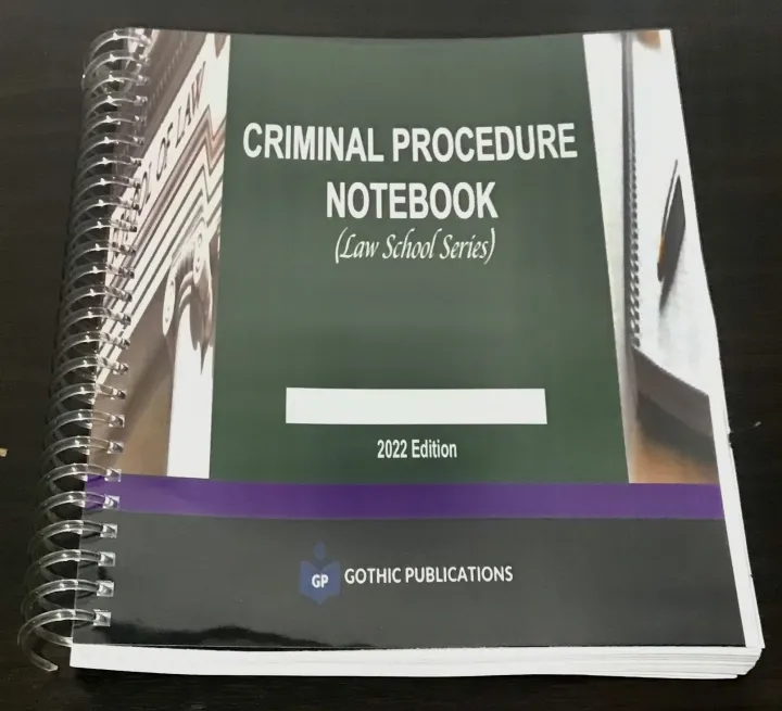(Codal-Law School) Criminal Procedure Notebook | Lazada PH
