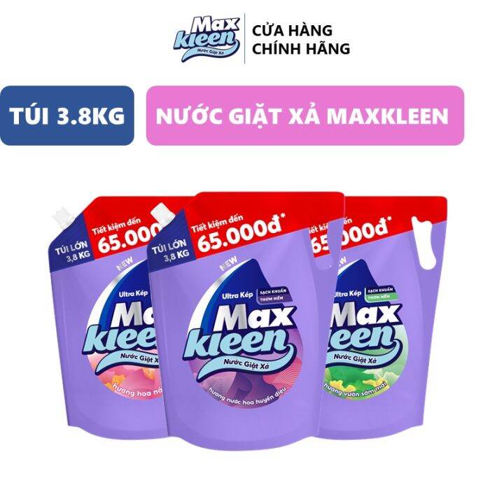 Túi nước giặt xả Max kleen 3,6kg,3,8kg | Lazada.vn