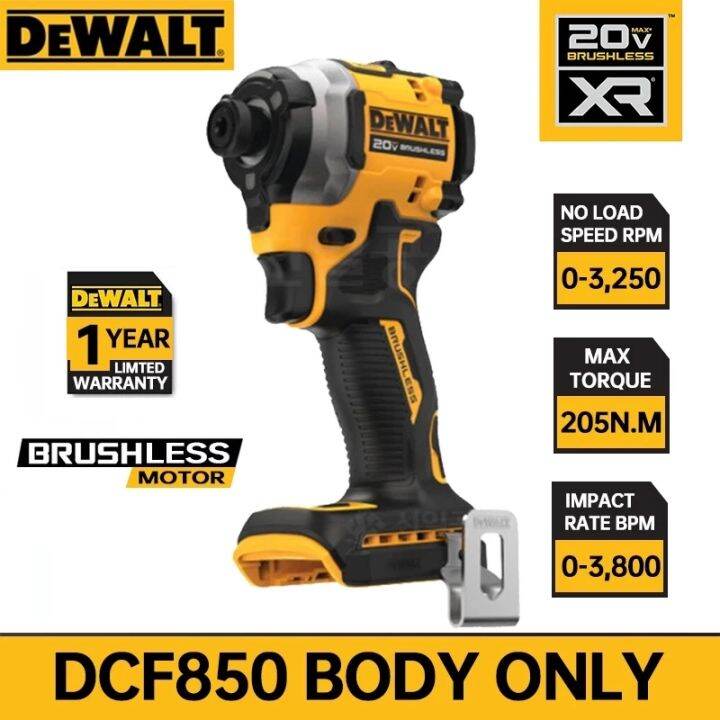 [ขายตรงจากโรงงาน] DEWALT DCF850 20V แบตเตอรี่ลิเธียมไขควงกระแทกไร้แปรง ...