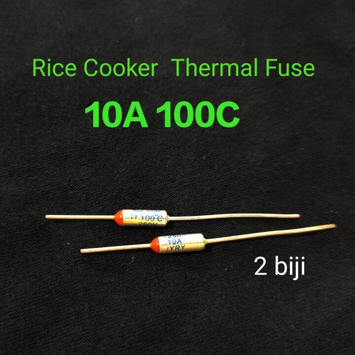 2 Biji 10A 100C Rice Cooker Thermal Fuse Fuse periuk Nasi | Lazada