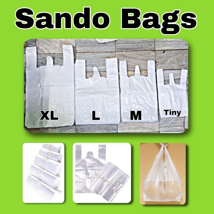 Sando Bags plain white (Tiny|Mini|M|L|XL) | Lazada PH