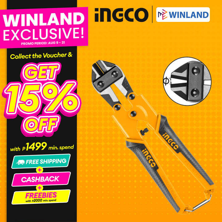 INGCO by Winland Mini Bolt Cutter 200mm (8") HMBC0808 ING-HT | Lazada PH