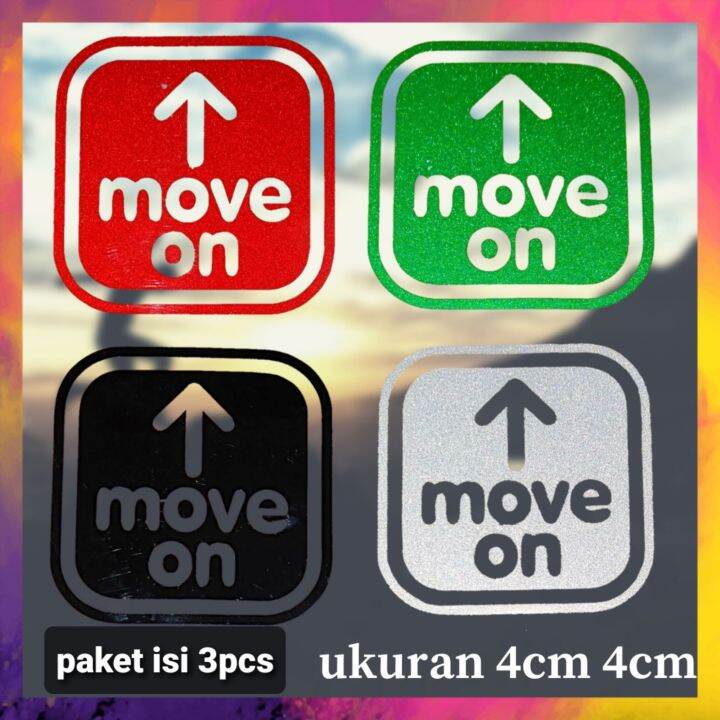sticker motor stiker cutting setiker nyala edisi tulisan move on paket ...