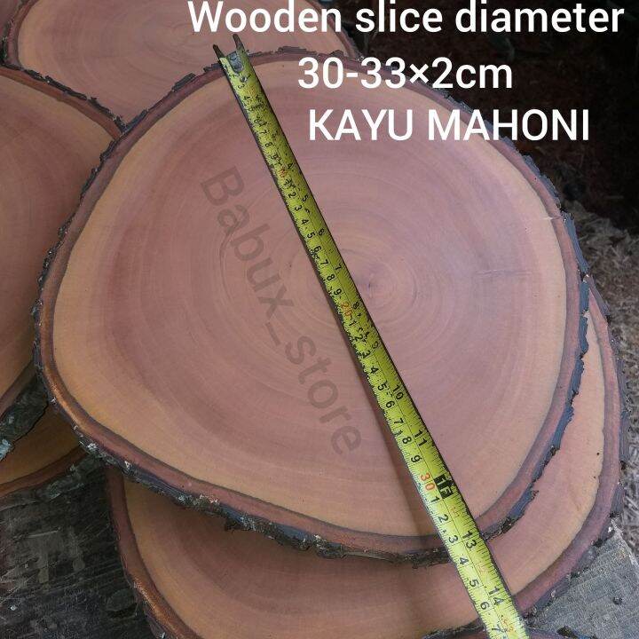 Talenan kayu mahoni diameter 30-30×2cm | Lazada Indonesia