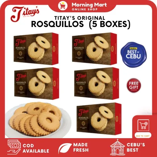 Titay's ROSQUILLOS Biscuit 5 boxes x 180 grams from Lilo-an Cebu ...