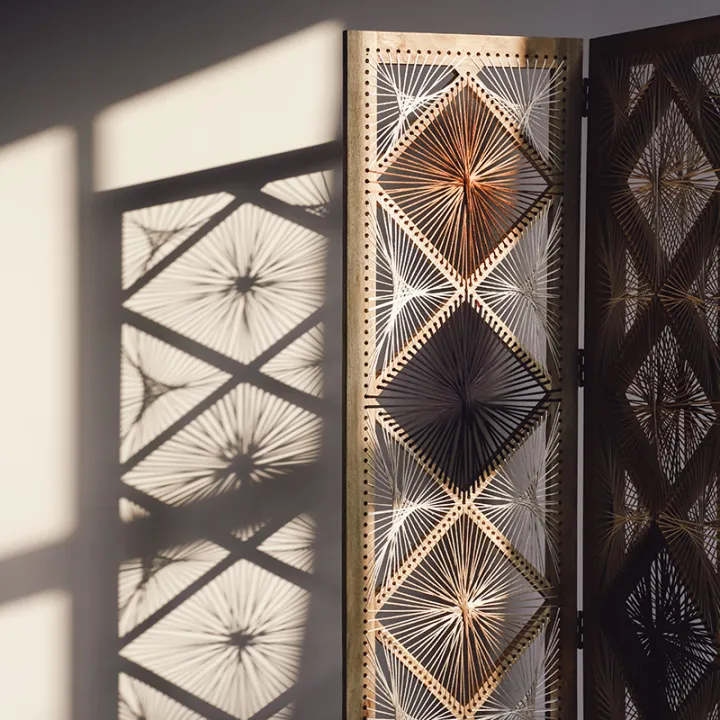 Living Room Screen Partition Room Folding Woven Handmade Space Hallway ...