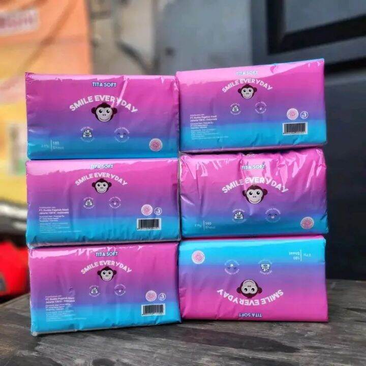 6pcs tisu tita soft facial tissue 180 sheet 2ply | Lazada Indonesia