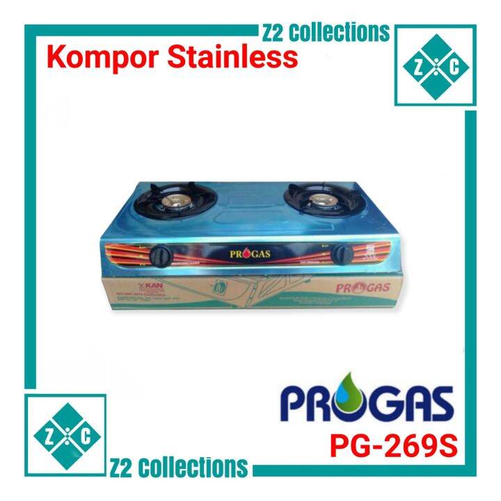 Progas 2 tungku PG-269S Kompor gas stainless sudah SNI Kompor Serbaguna ...